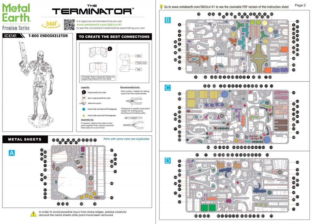 Metal Earth ICONX – Terminator T-800 – JAYZ International